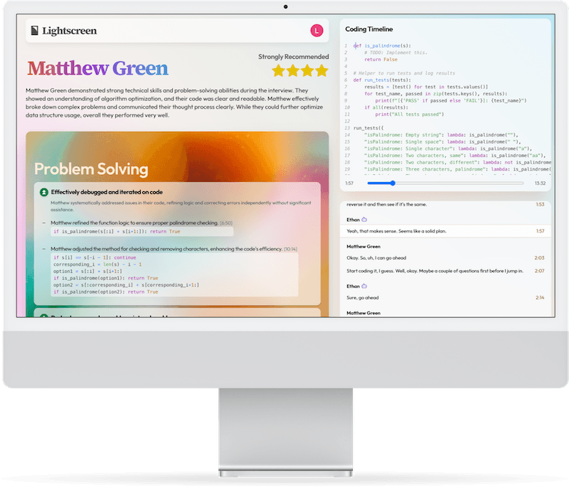 Lightscreen - AI-powered interviews