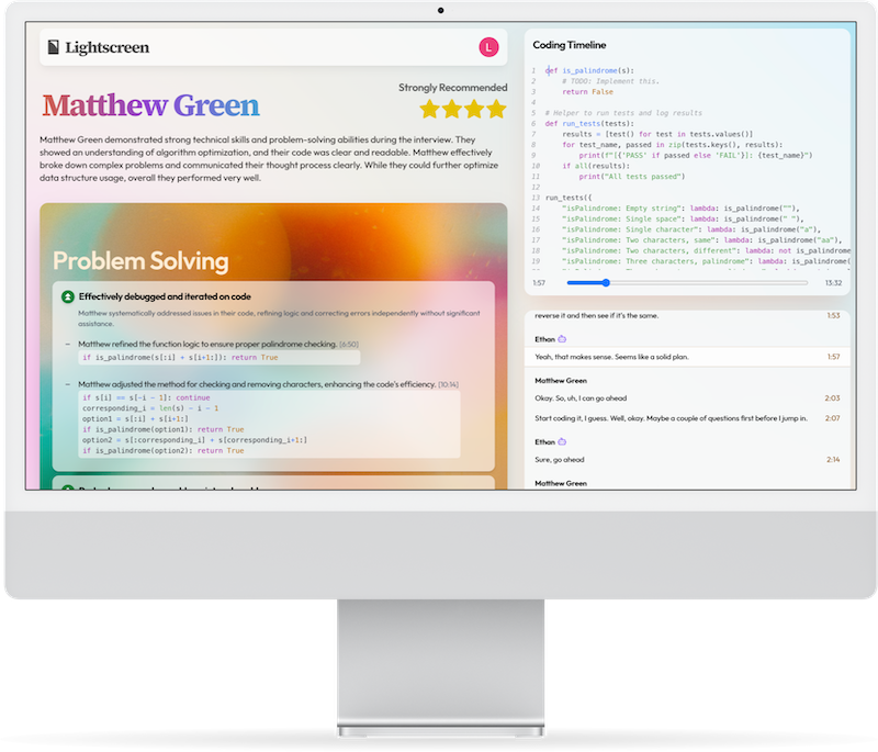 Lightscreen - AI-powered interviews